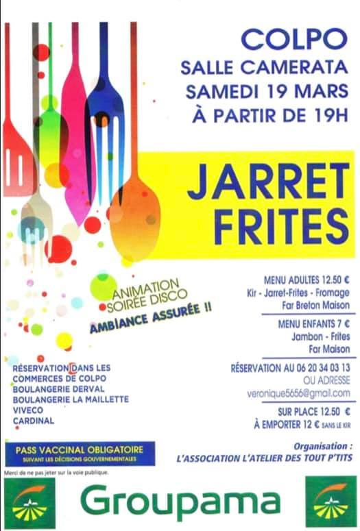 Soirée Jarret - frites | Ville de Colpo